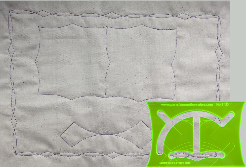 Feather/Petal Quilting Ruler - Large petal/boarder patterns – Parrs ...