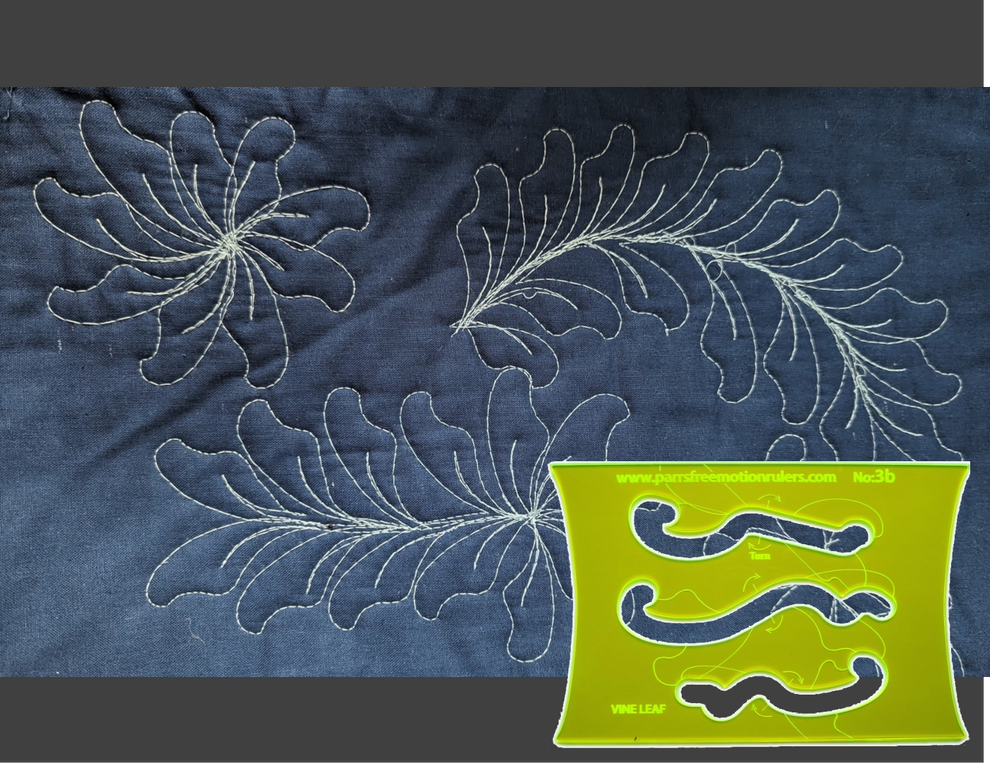 Parrs Vine Leaf quilting ruler, free flowing nature designs. – Parrs ...